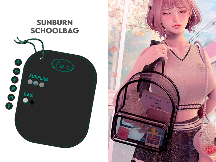 Second Life Marketplace - .:Fio's - Sunburn Schoolbag:.